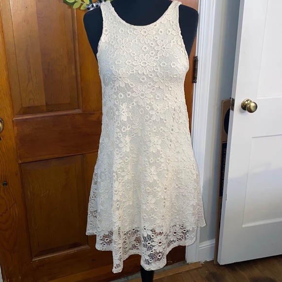 Ginger G | Dresses | Ginger G Small Dress Cream Overlay Over Liner ...